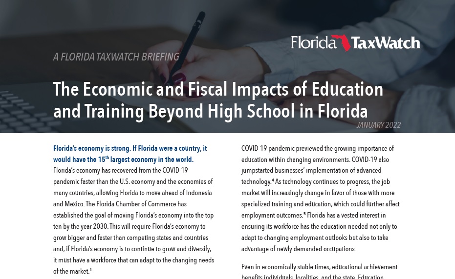 RESEARCH BRIEF — The Economic and Fiscal Impacts of Education and ...